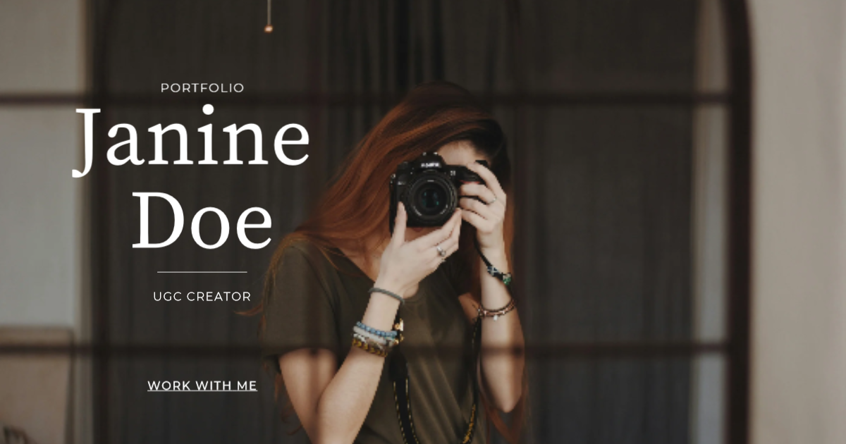 UGC Portfolio Website Template